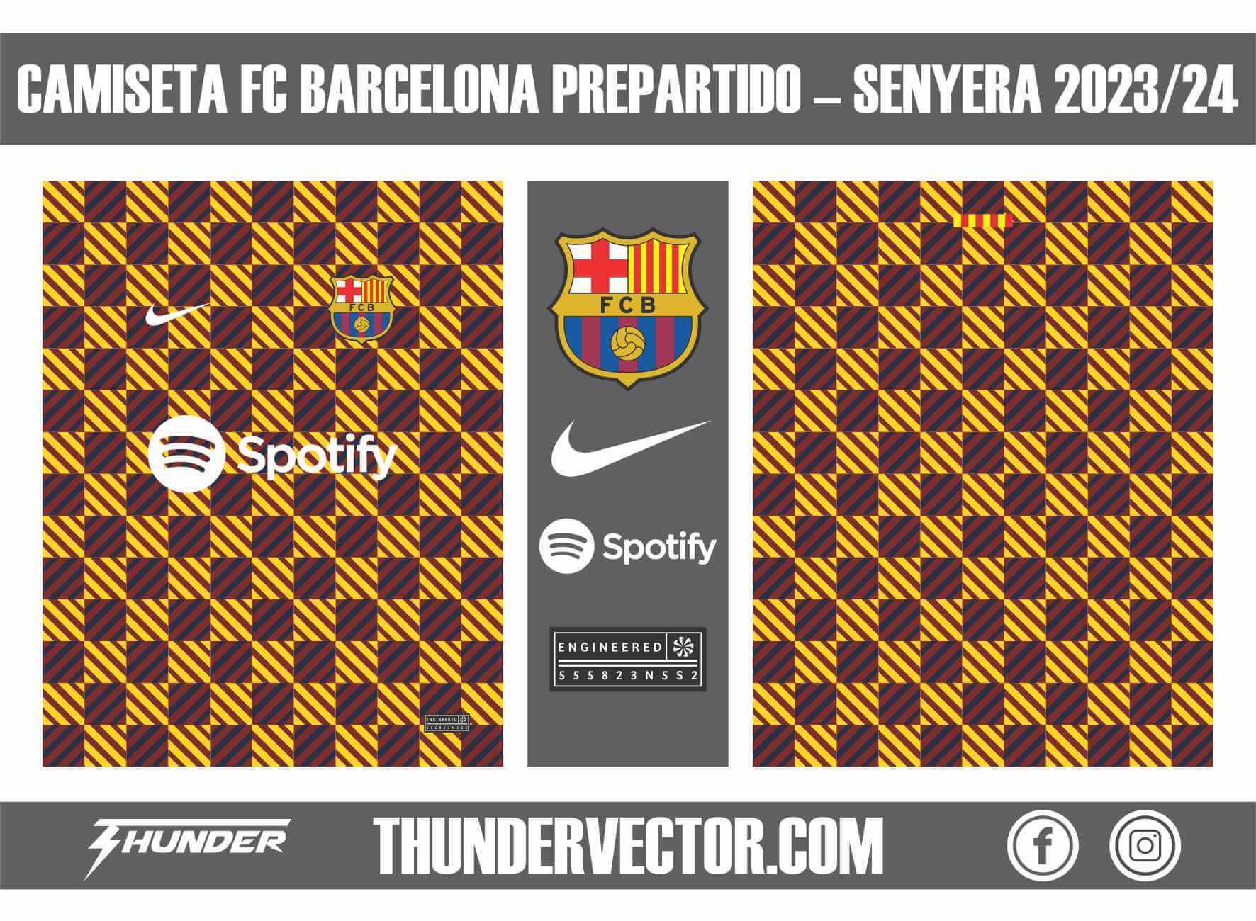Camiseta Fc Barcelona Prepartido - Senyera 2023-24