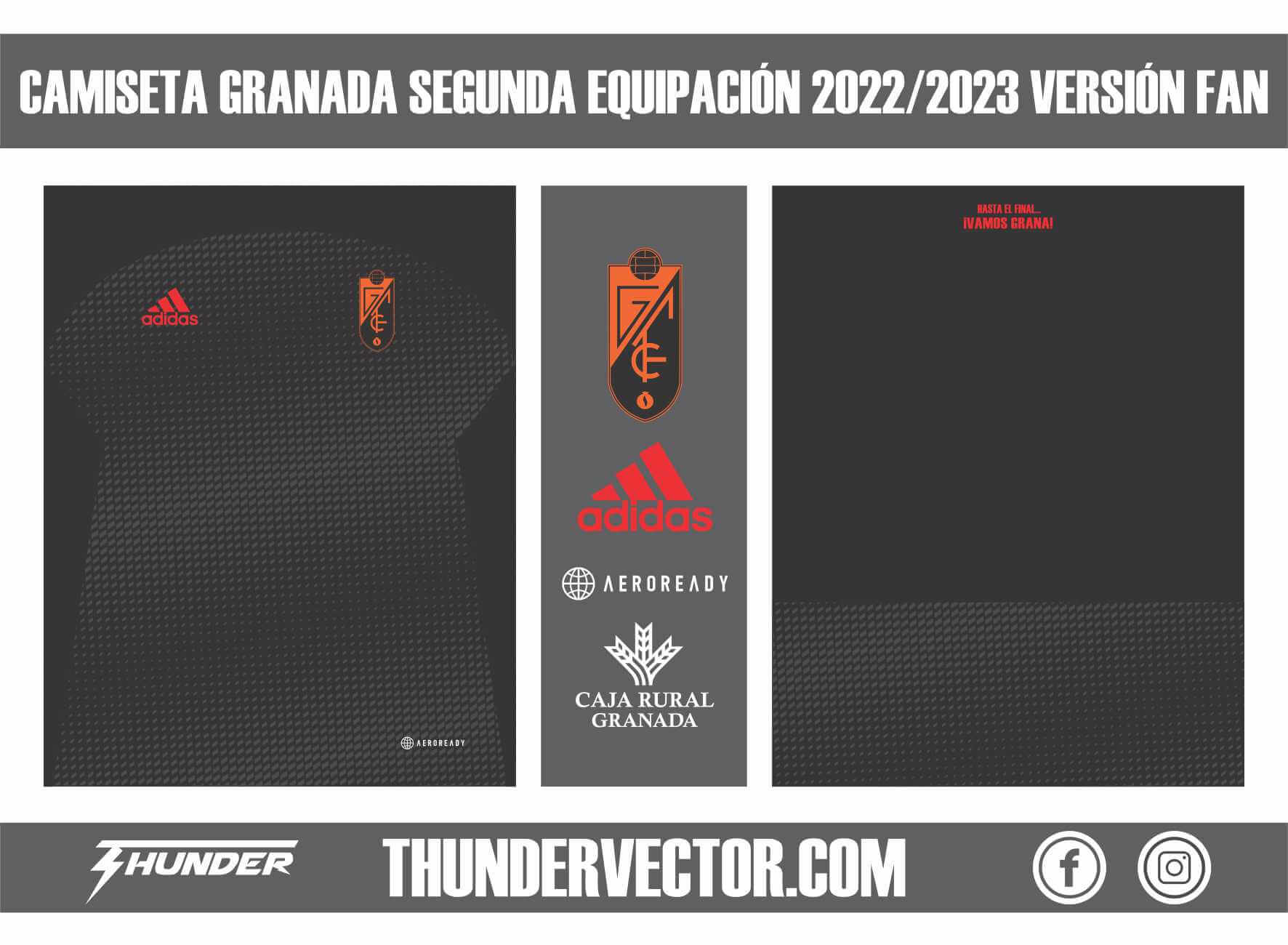 Camiseta Granada segunda equipación 2022-2023 versión fan