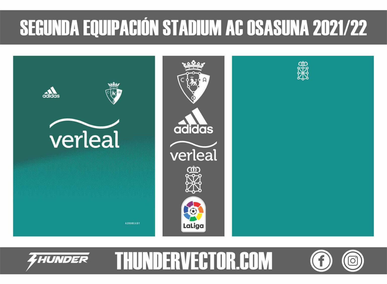 Segunda Equipación Stadium Ac Osasuna 2021-22