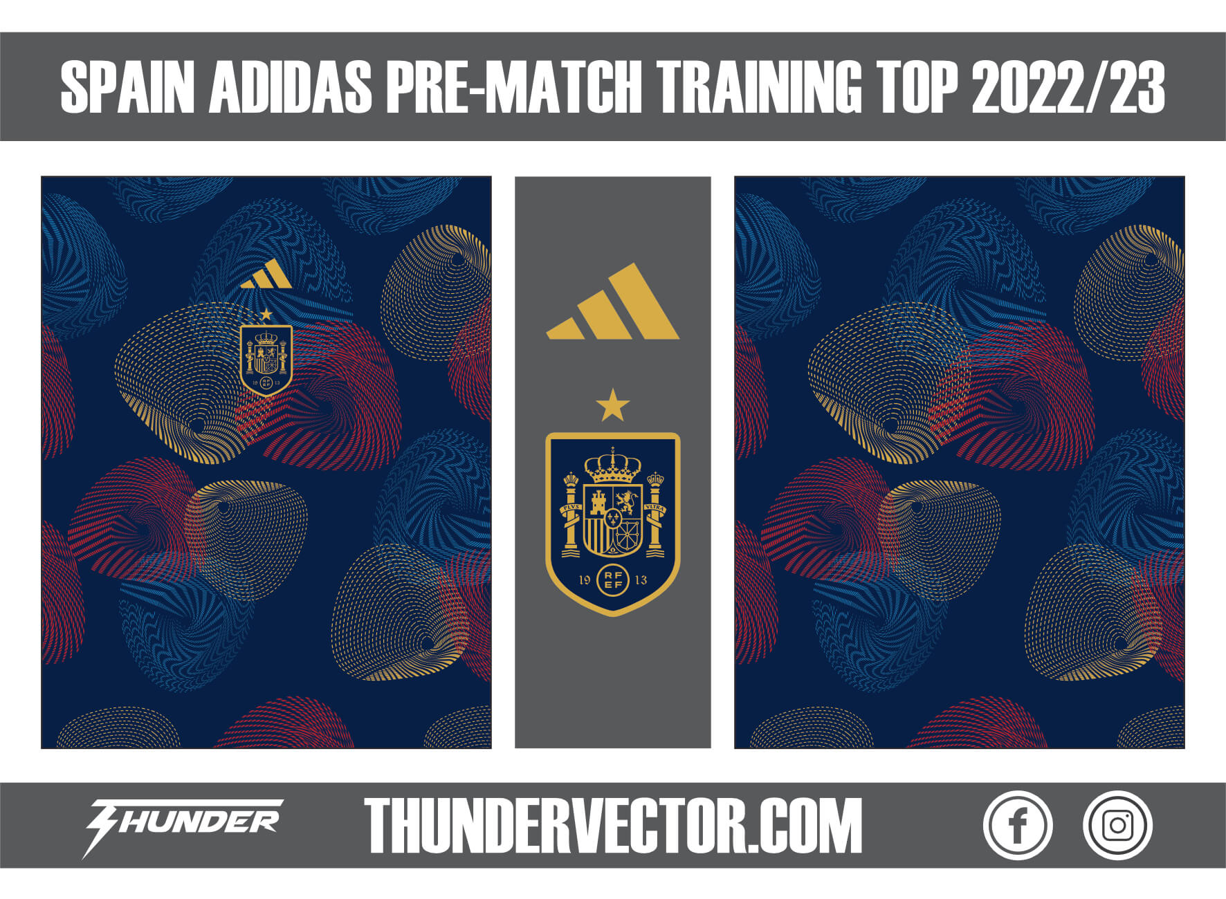 Spain Adidas Pre-Match Training Top 2022-23